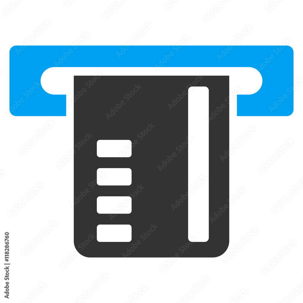 Ticket Terminal icon. Vector style is bicolor flat iconic symbol with ...