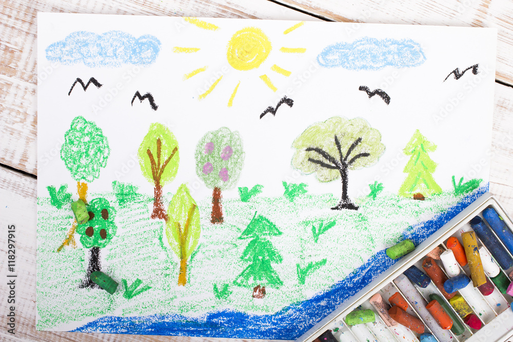 Forest drawing Stock Photo | Adobe Stock