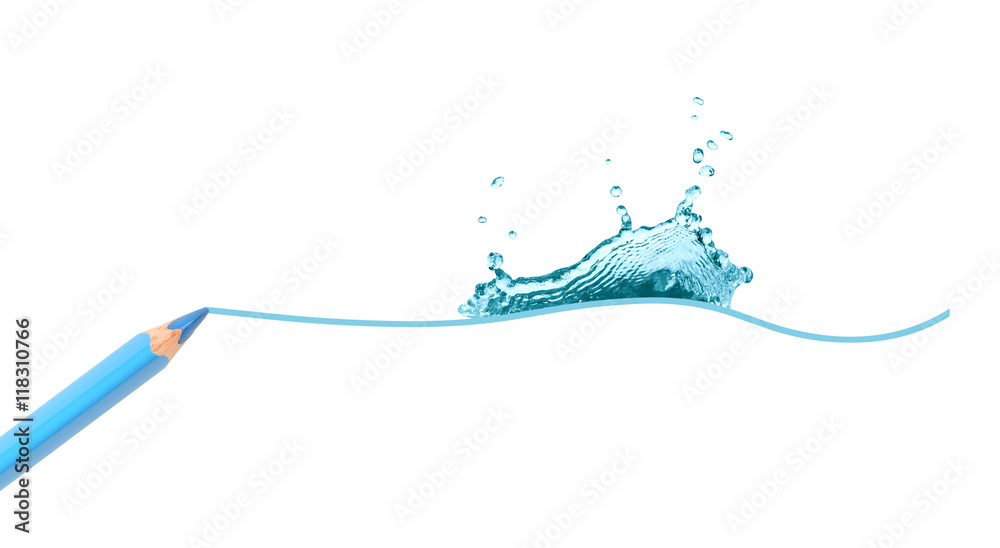Water Splash Drawing Stock Photo | Adobe Stock