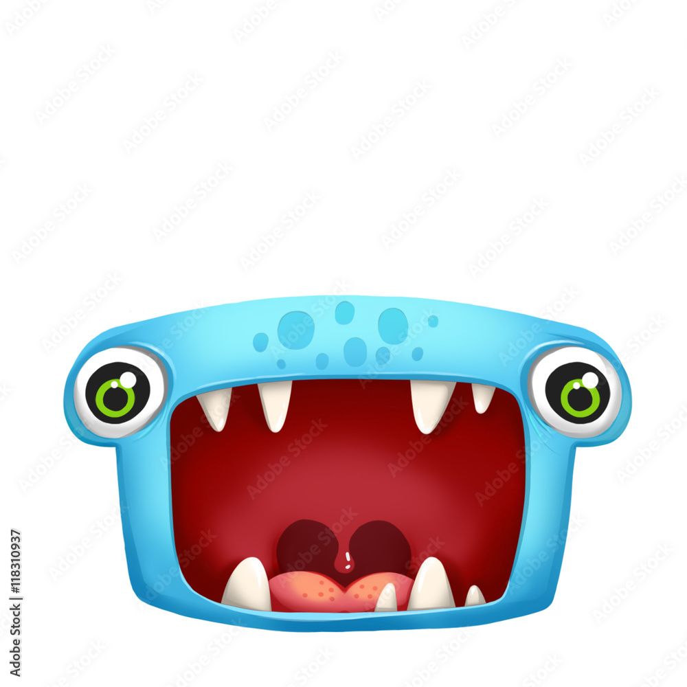 Cute Monster Mouth Mask. Creative Idea, Innovative art, Concept ...