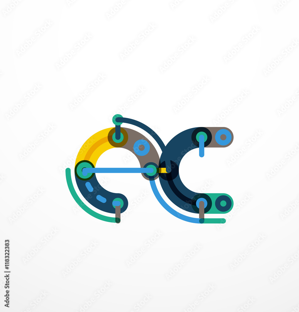 Colorful funny cartoon letter icon Stock Vector | Adobe Stock