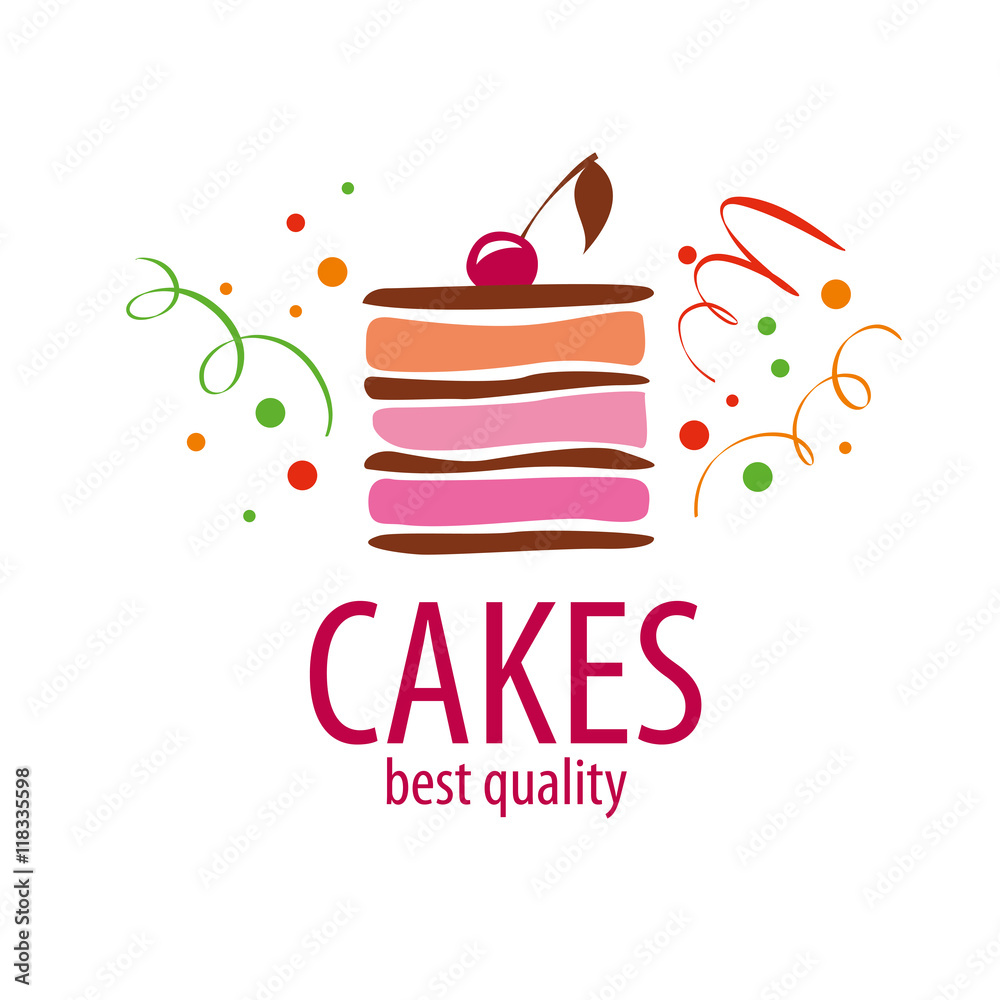 vector cake logo Stock Vector | Adobe Stock