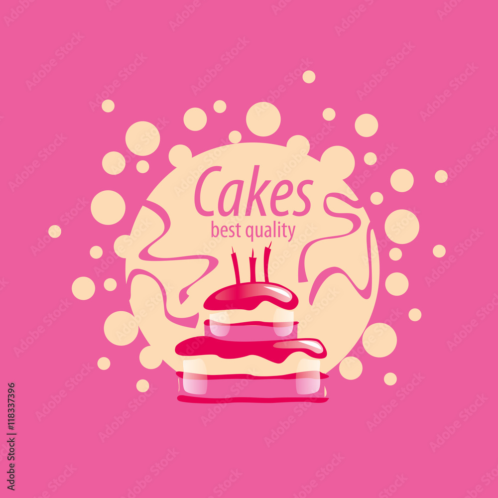 vector cake logo Stock Vector | Adobe Stock
