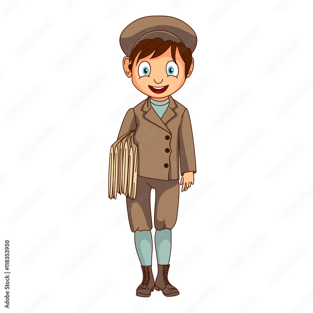 Cartoon News Paper Boy Isolated Stock Vector Adobe Stock cartoon-news-paper-boy-isolated-stock-vector-adobe-stock