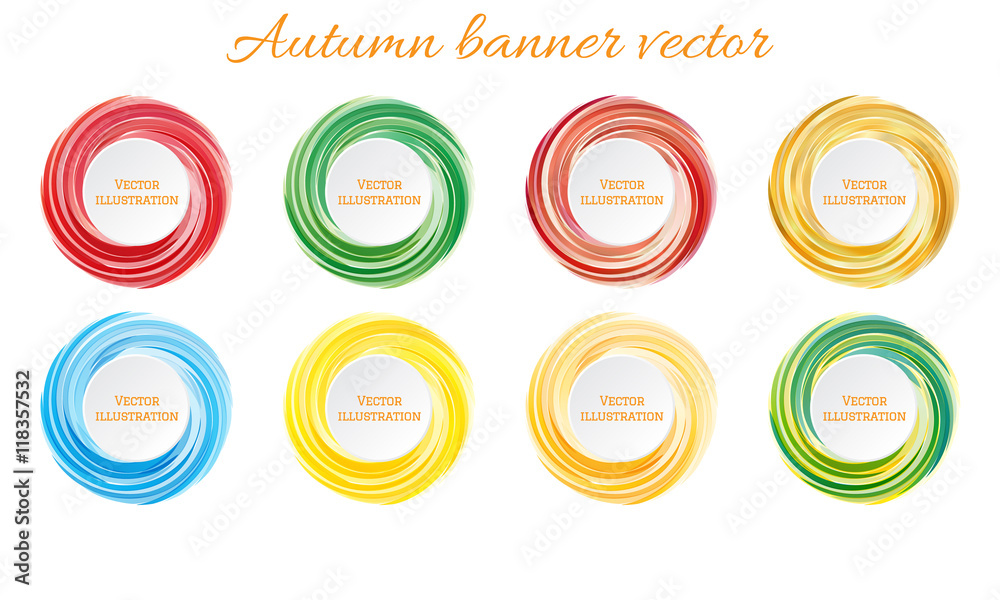 Autumn banner vector. Abstract banners, template for design and paste ...
