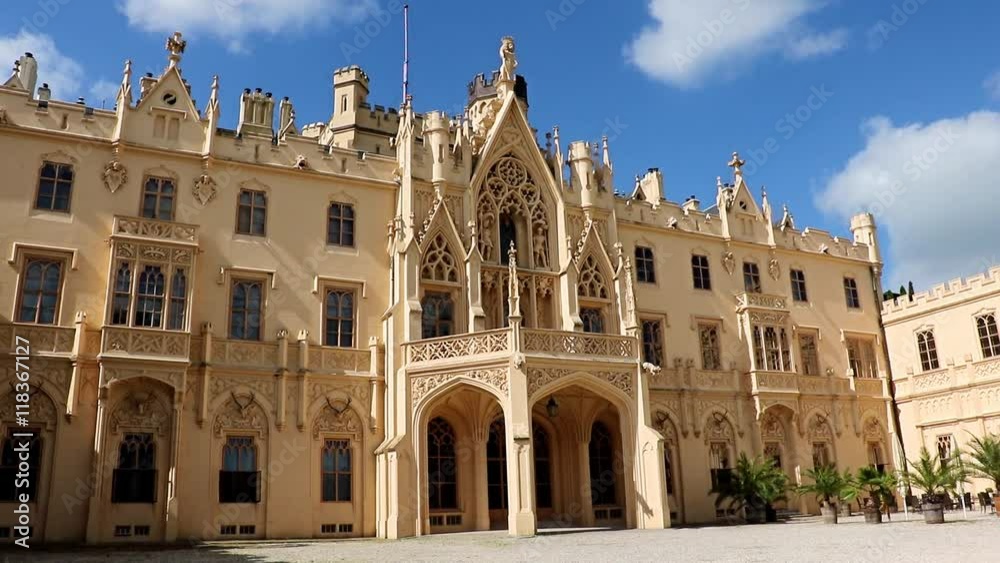 castle Lednice, UNESCO world heritage Stock Video | Adobe Stock