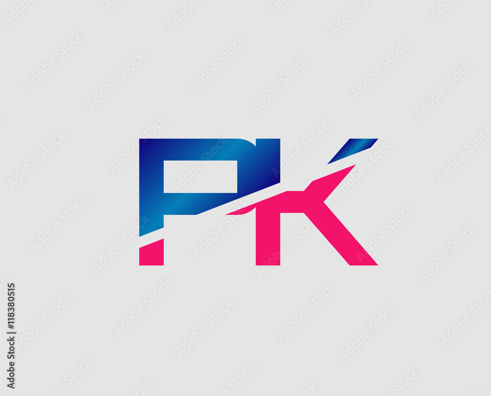 PK initial monogram logo Stock Vector | Adobe Stock