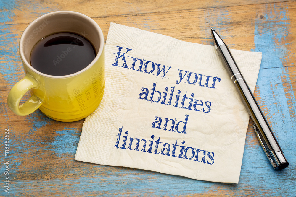 Know your abilities and limitations Stock Photo | Adobe Stock
