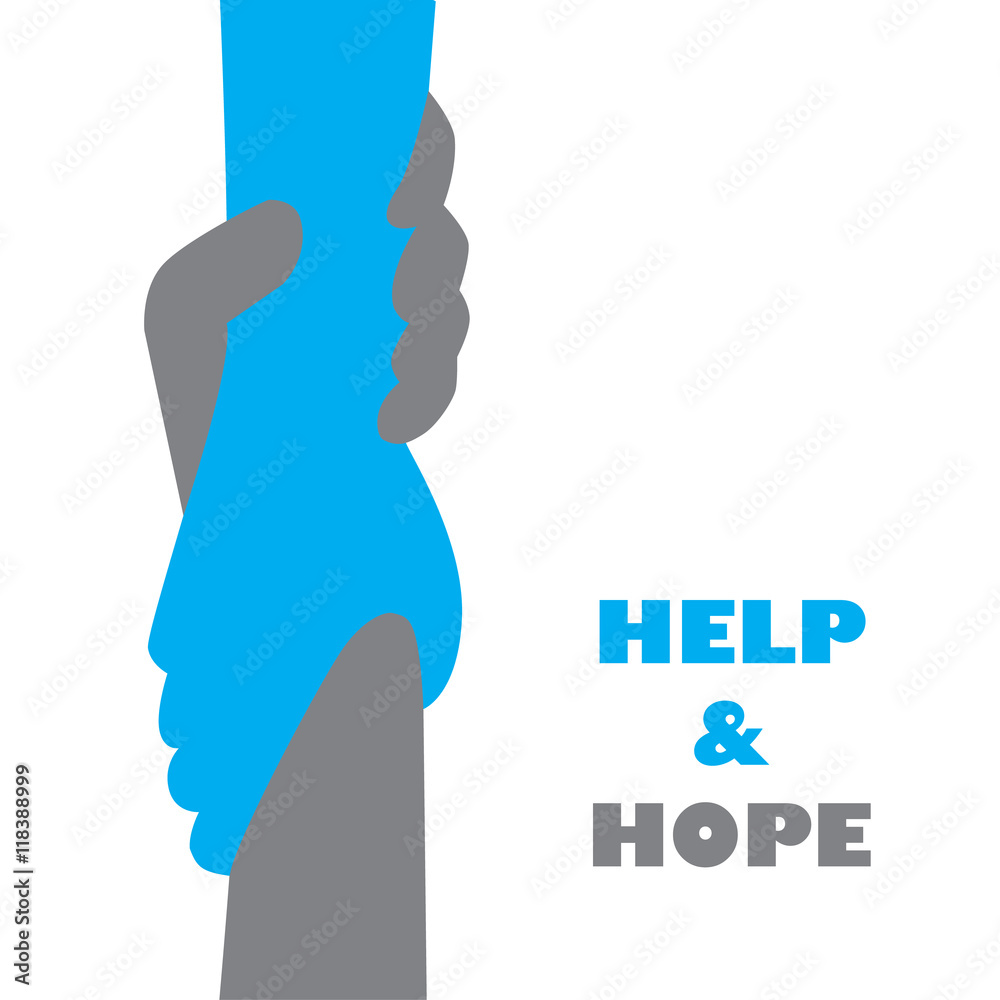 Poster Help and hope logo graphic design – Wall Art | UkPosters