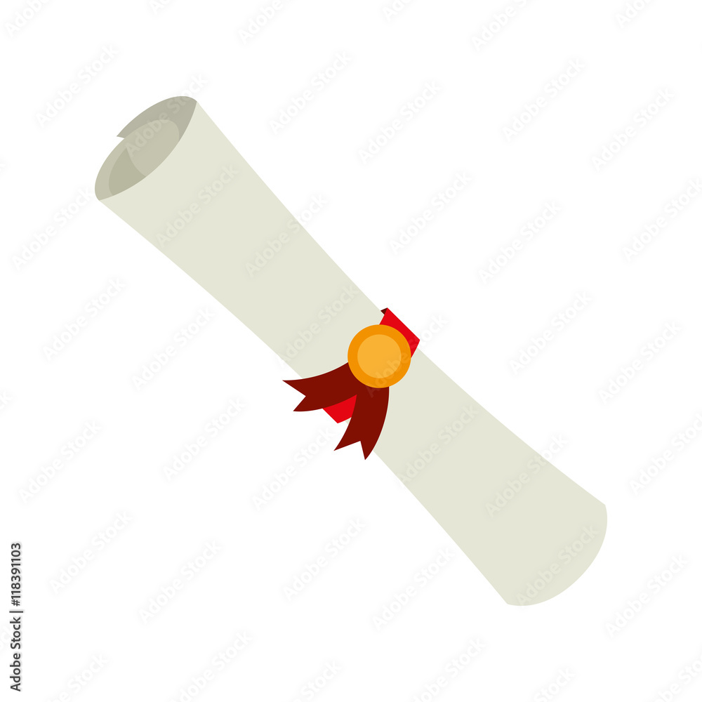 diploma roll graduate letter manuscript ribbon achievement ceremony ...