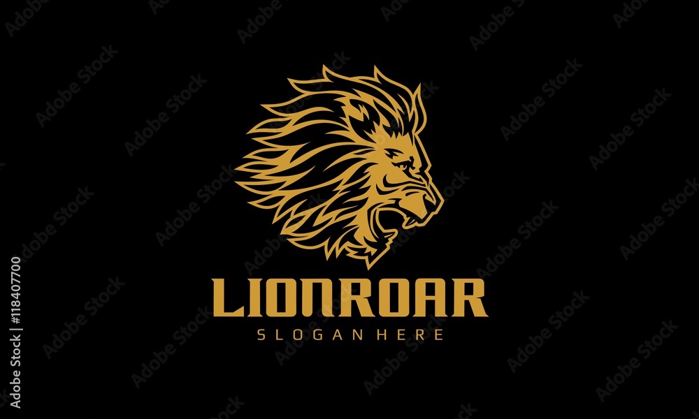 Lion Roar Logo Stock Vector | Adobe Stock