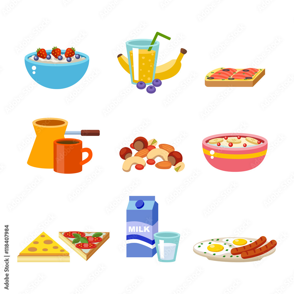 Healthy Breakfast Food Clip Art