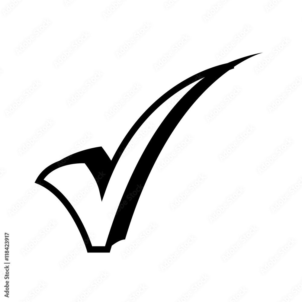 check mark choice tick option accept vote vector illustration isolated ...