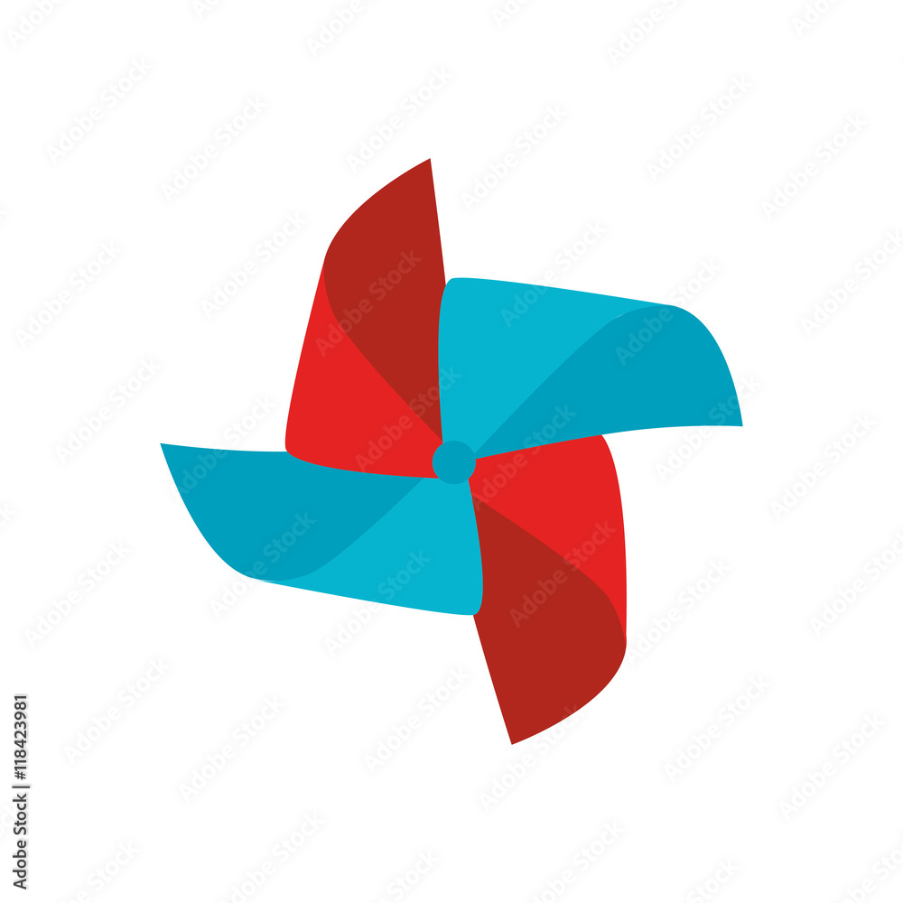 pinwheel toy wind mill child game naturally breeze vector illustration ...