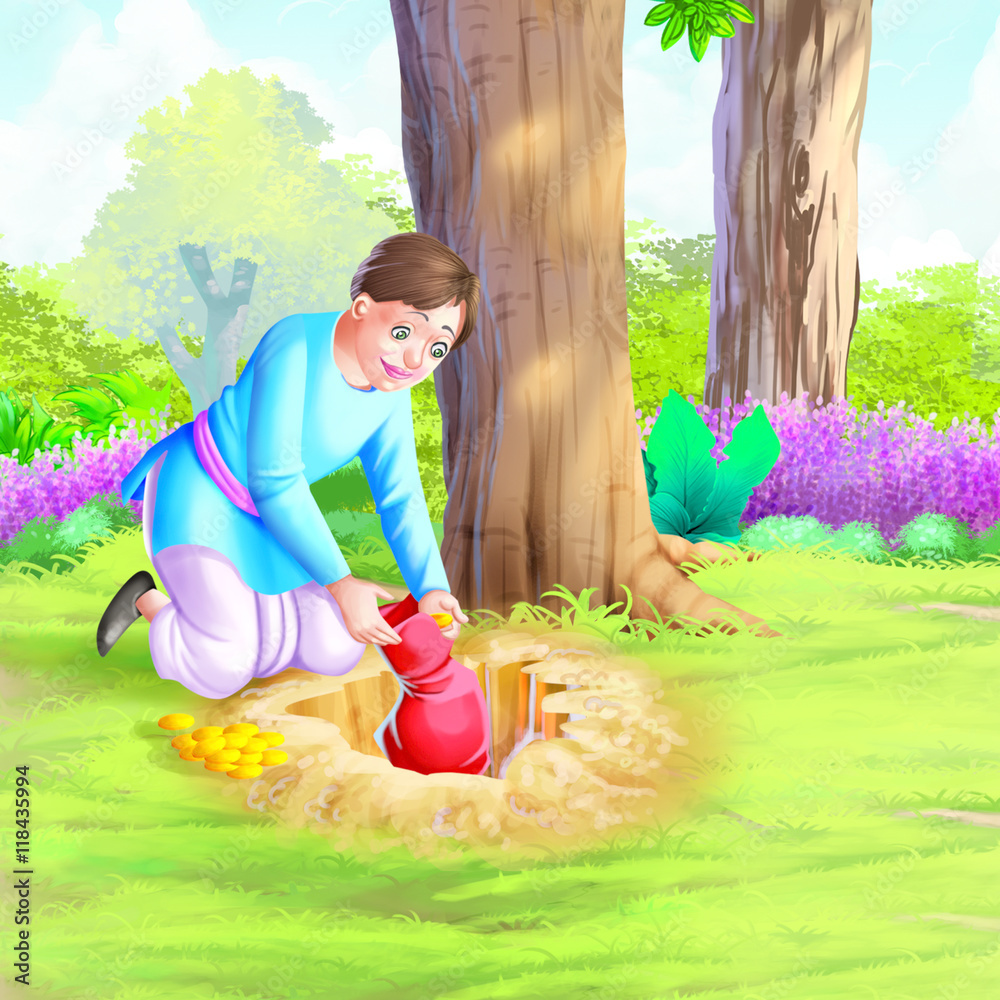 Good wins over Evil story for kids Stock-Illustration | Adobe Stock