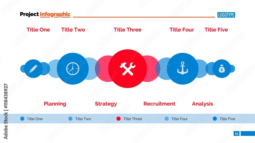 Complex Process Diagram Slide Template Stock Vector | Adobe Stock