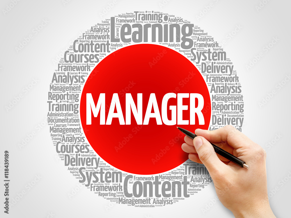 Manager word cloud collage, business concept background Stock Photo ...