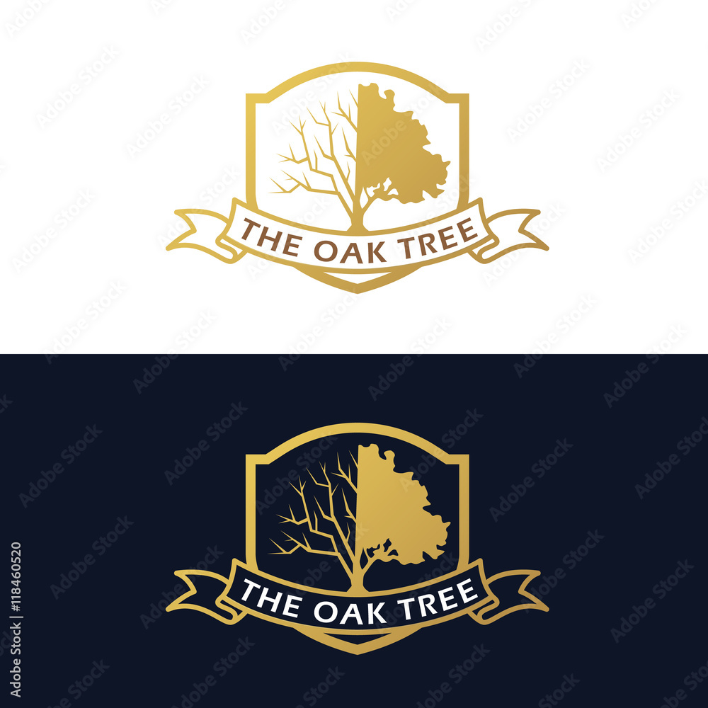 Gold Oak Leaf Logo