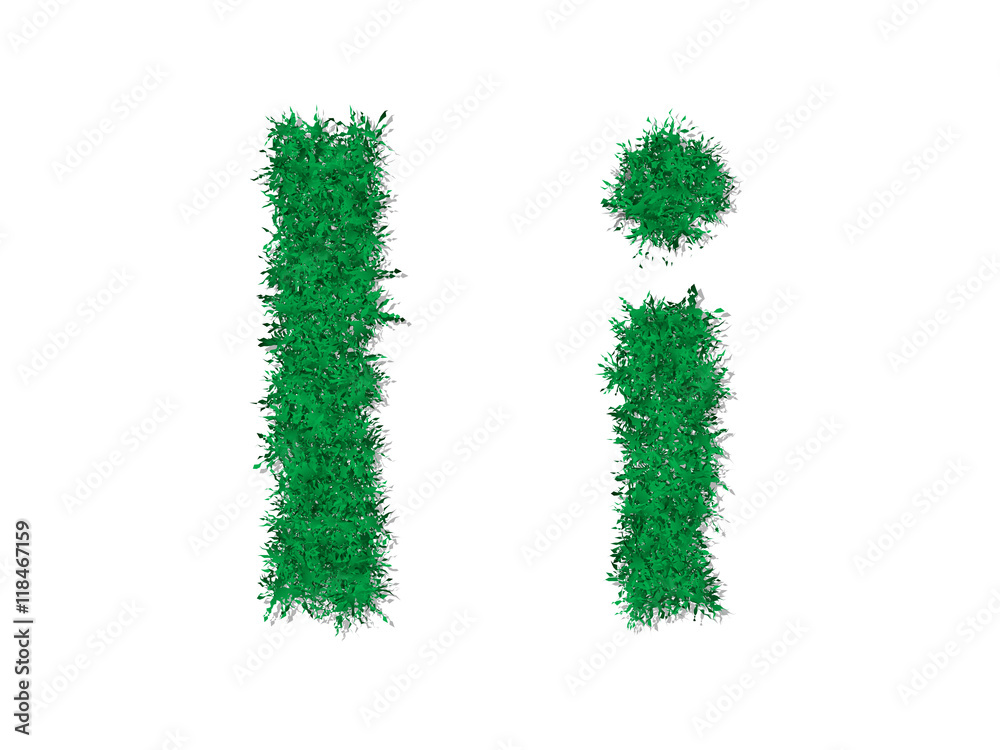 Vector green grass uppercase and lowercase alphabet letter. Stock ...