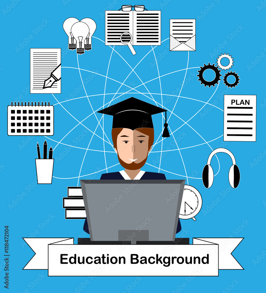 Education concept with high school student and education icons. Search ...