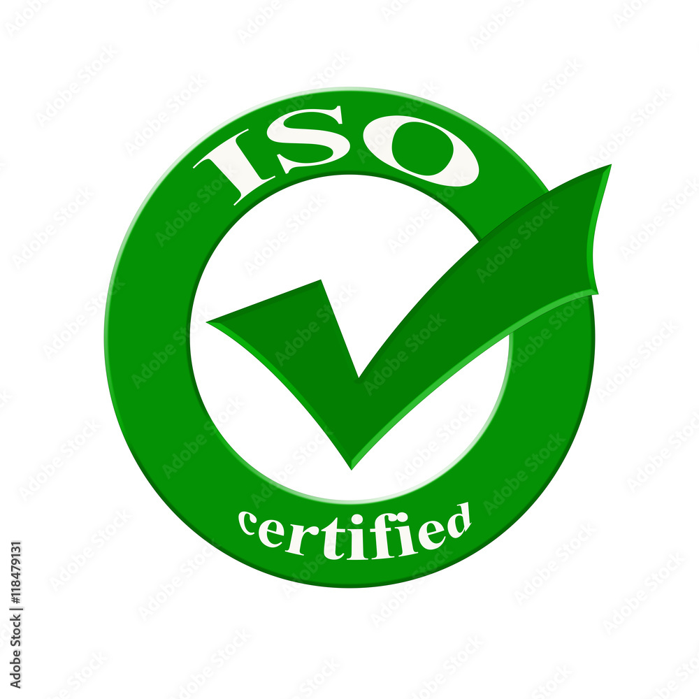 ISO certified icon or symbol image concept design for business and use ...