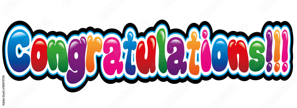 Congratulations Stock Vector | Adobe Stock