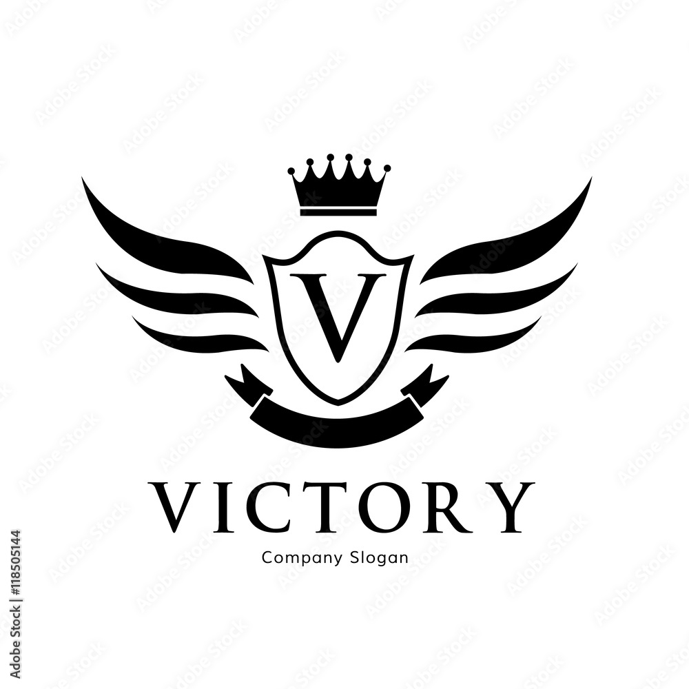Victory logo set, hotel logo, fashion brand logo, royal logo, vip logo ...