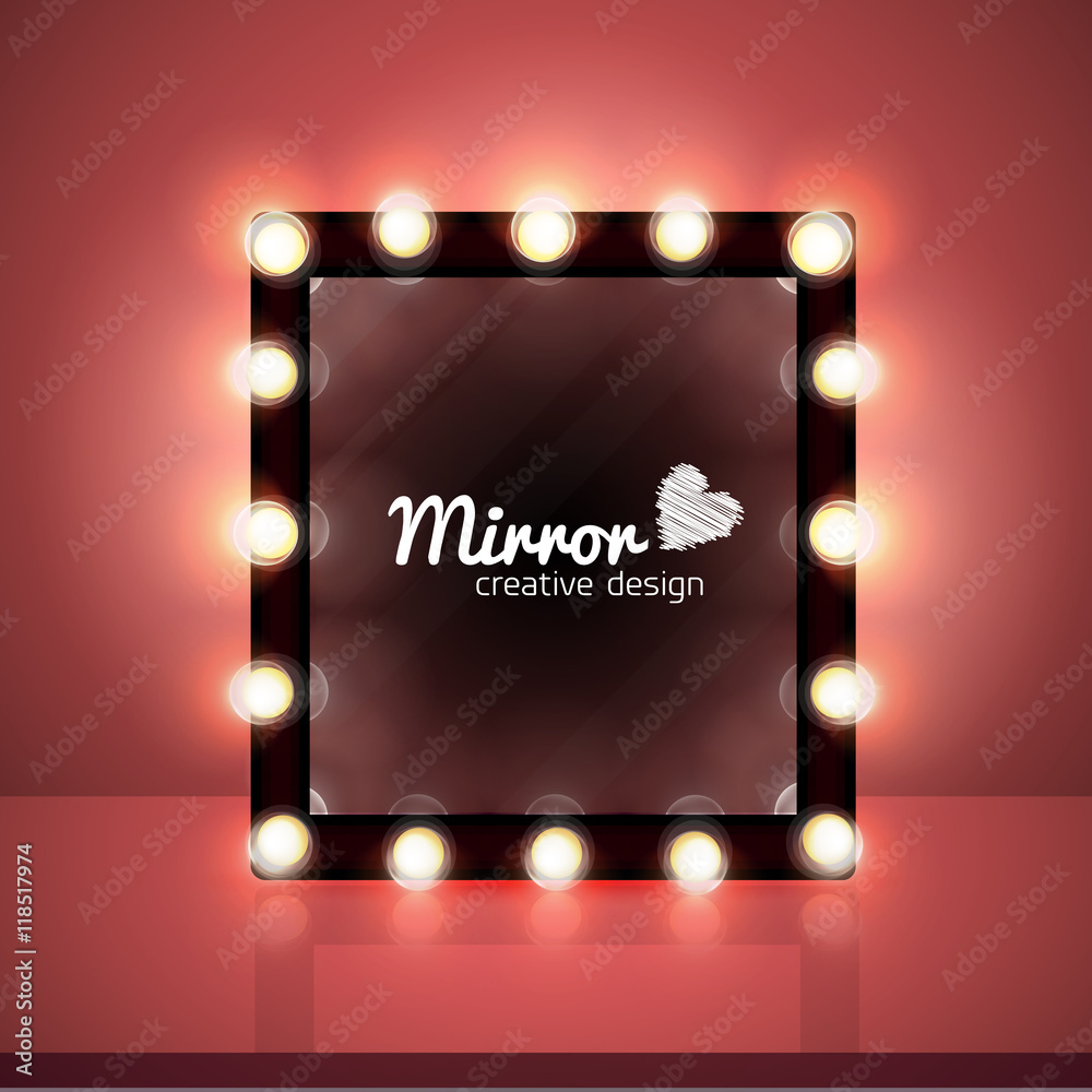 mirror realistic vector background Stock Vector | Adobe Stock