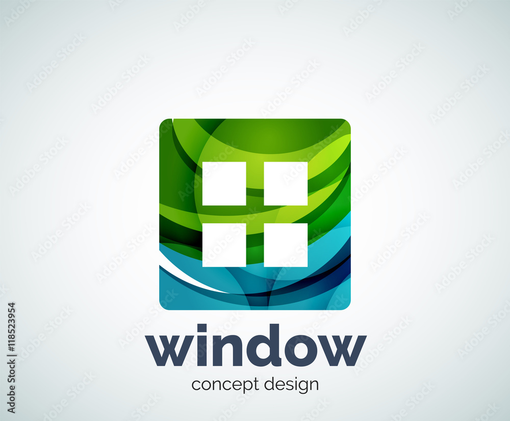 Window logo template Stock Vector | Adobe Stock