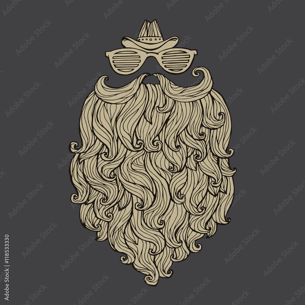 Curly Moustache Drawing