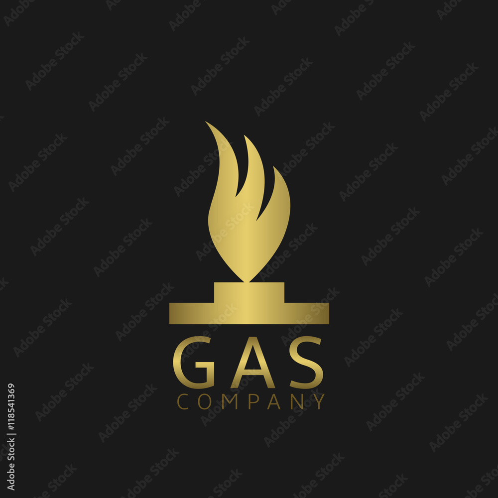 Golden fire symbol Stock-Vektorgrafik | Adobe Stock