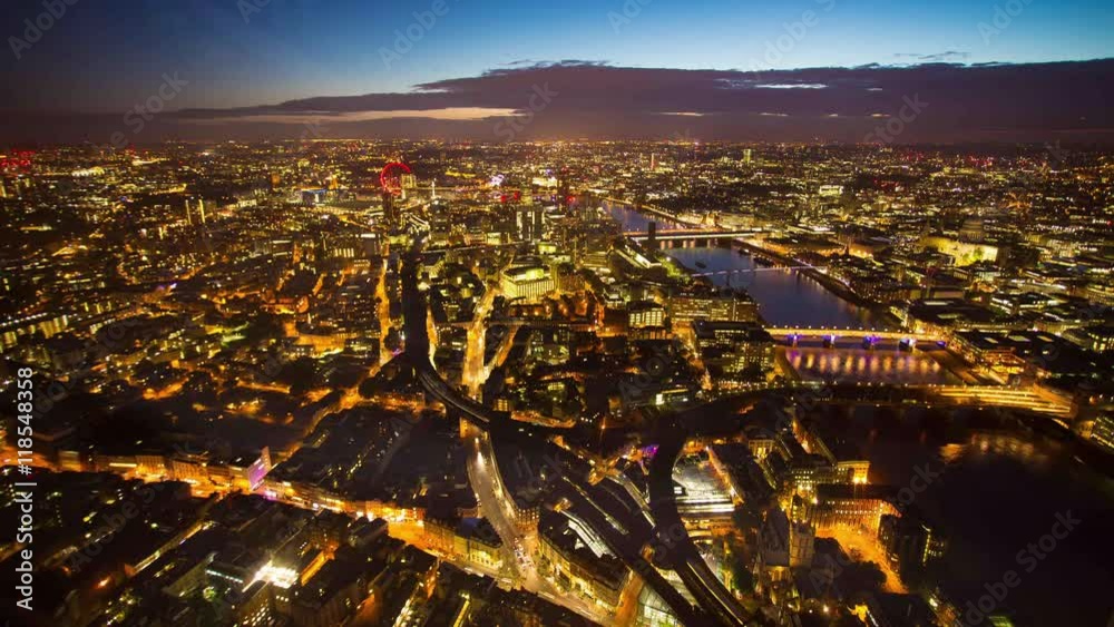 Central London aerial view time lapse Stock Video | Adobe Stock