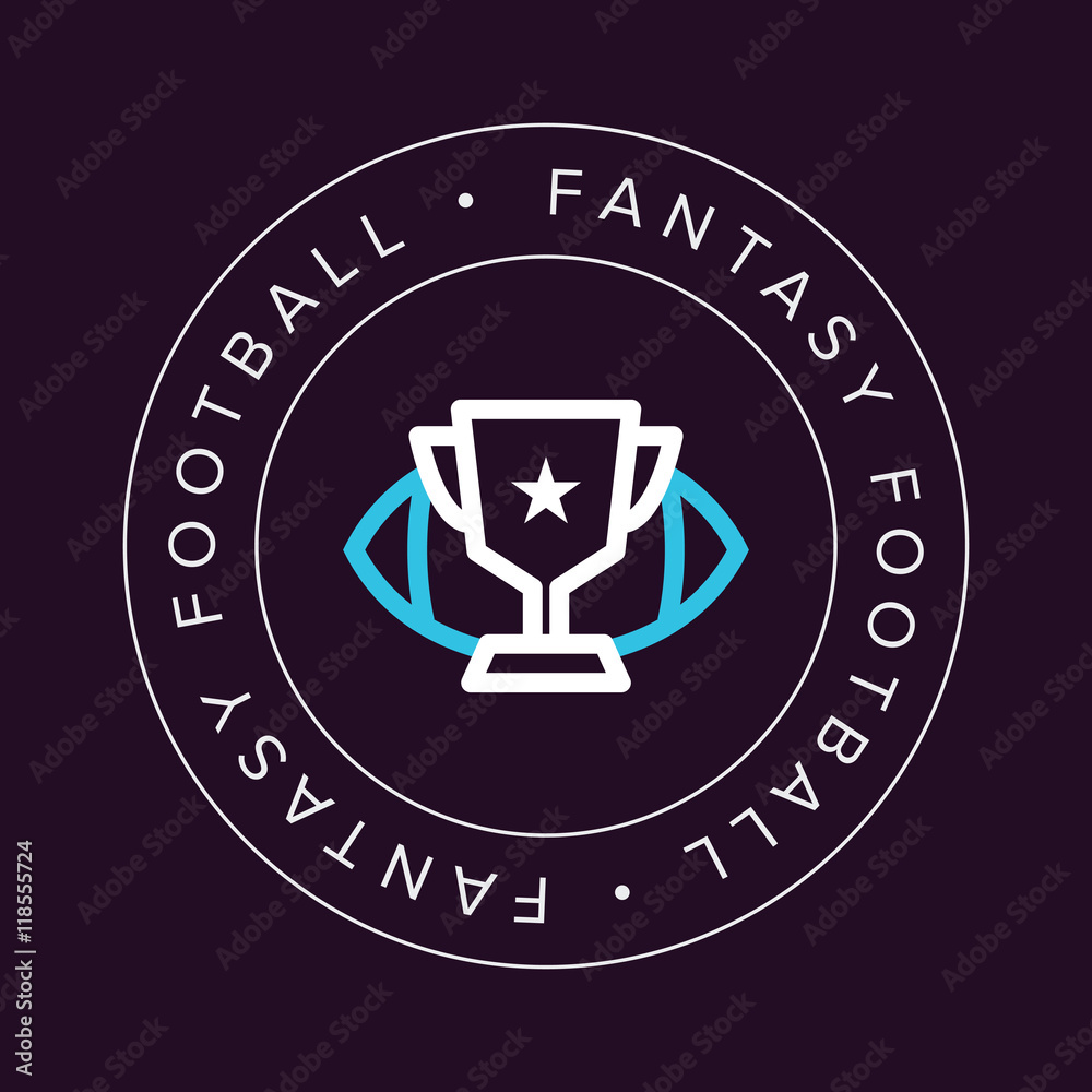 Modern fantasy football badge. Stock Vector | Adobe Stock