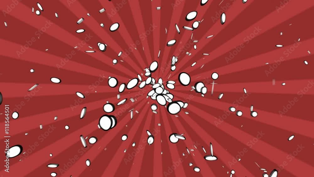 Comic style red background. Looped animation Stock Video | Adobe Stock