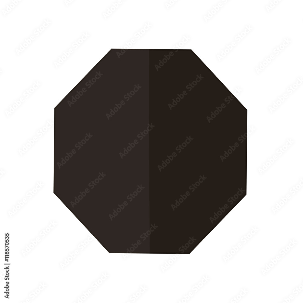 flat design blank octagon icon vector illustration Stock Vector | Adobe ...