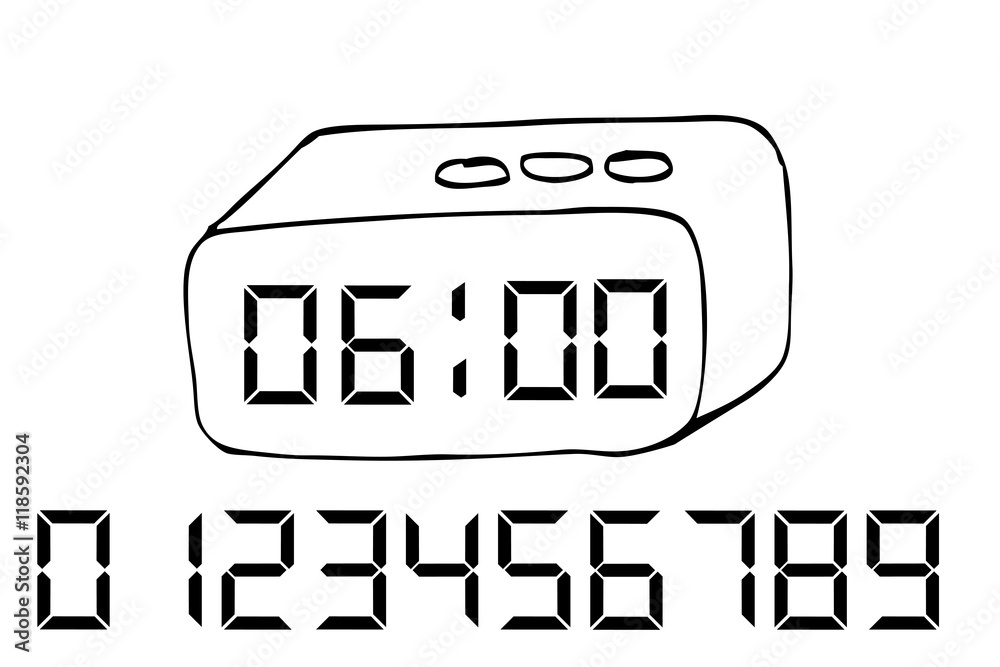 Alarm Clock Drawing