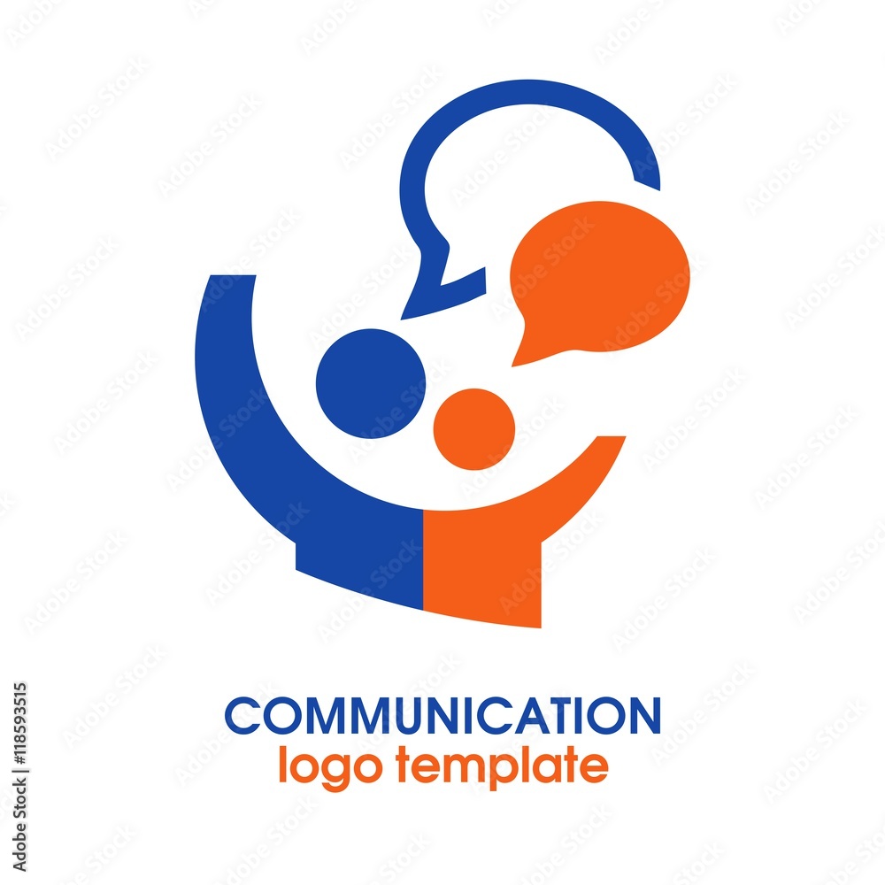 communication icon logo Stock Vector | Adobe Stock