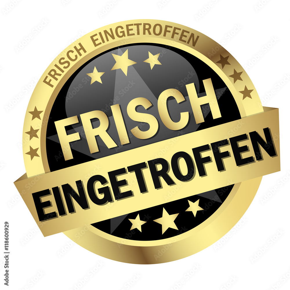 Button Frisch eingetroffen Stock-Vektorgrafik | Adobe Stock