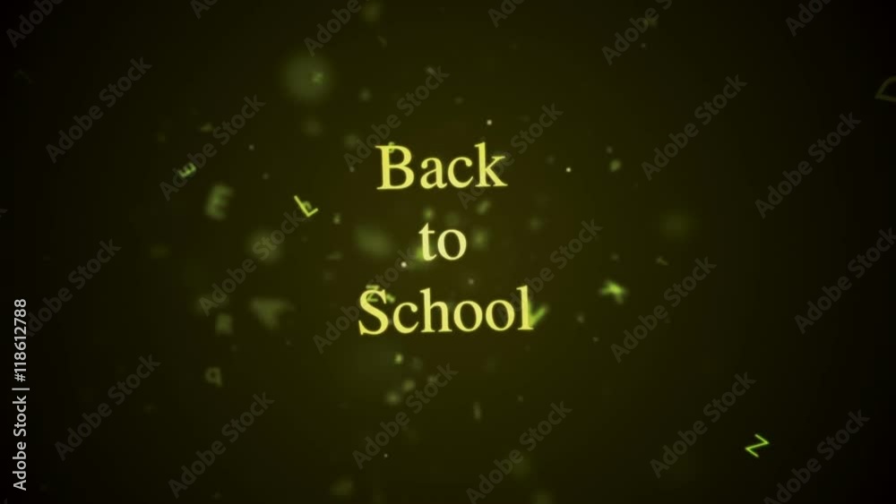 Video „Welcome Back To School.Letters flying and creating text.Good for ...