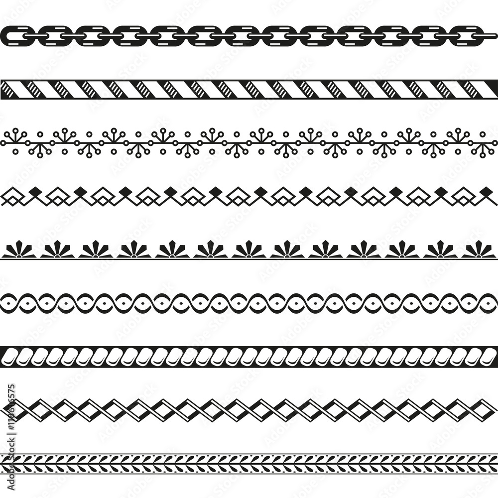 Old border designs vector set Stock Vector | Adobe Stock