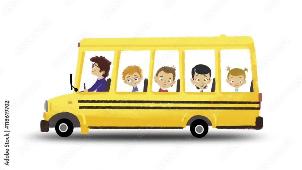 Autobus escolar Bus de excursion vídeo de Stock | Adobe Stock