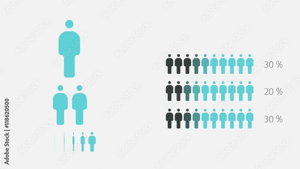 Animated infographic charts with people - illustrative full hd video ...