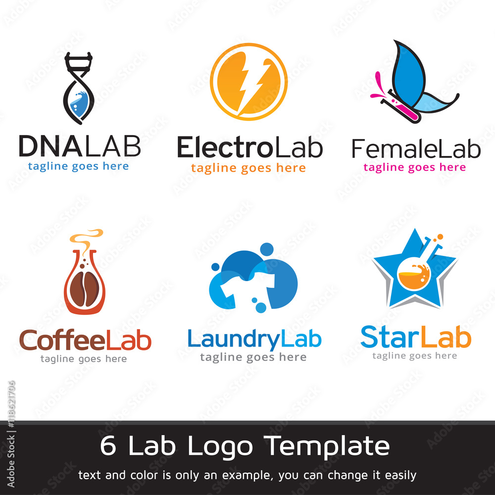 Lab Logo Template Design Vector Stock Vector | Adobe Stock
