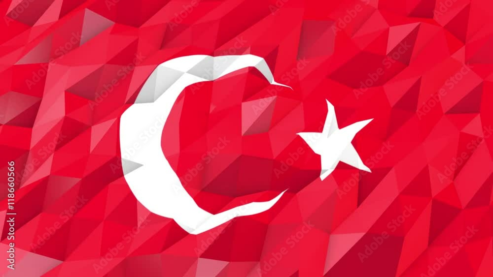 Flag of Turkey 3D Wallpaper Animation, National Symbol, Seamless ...