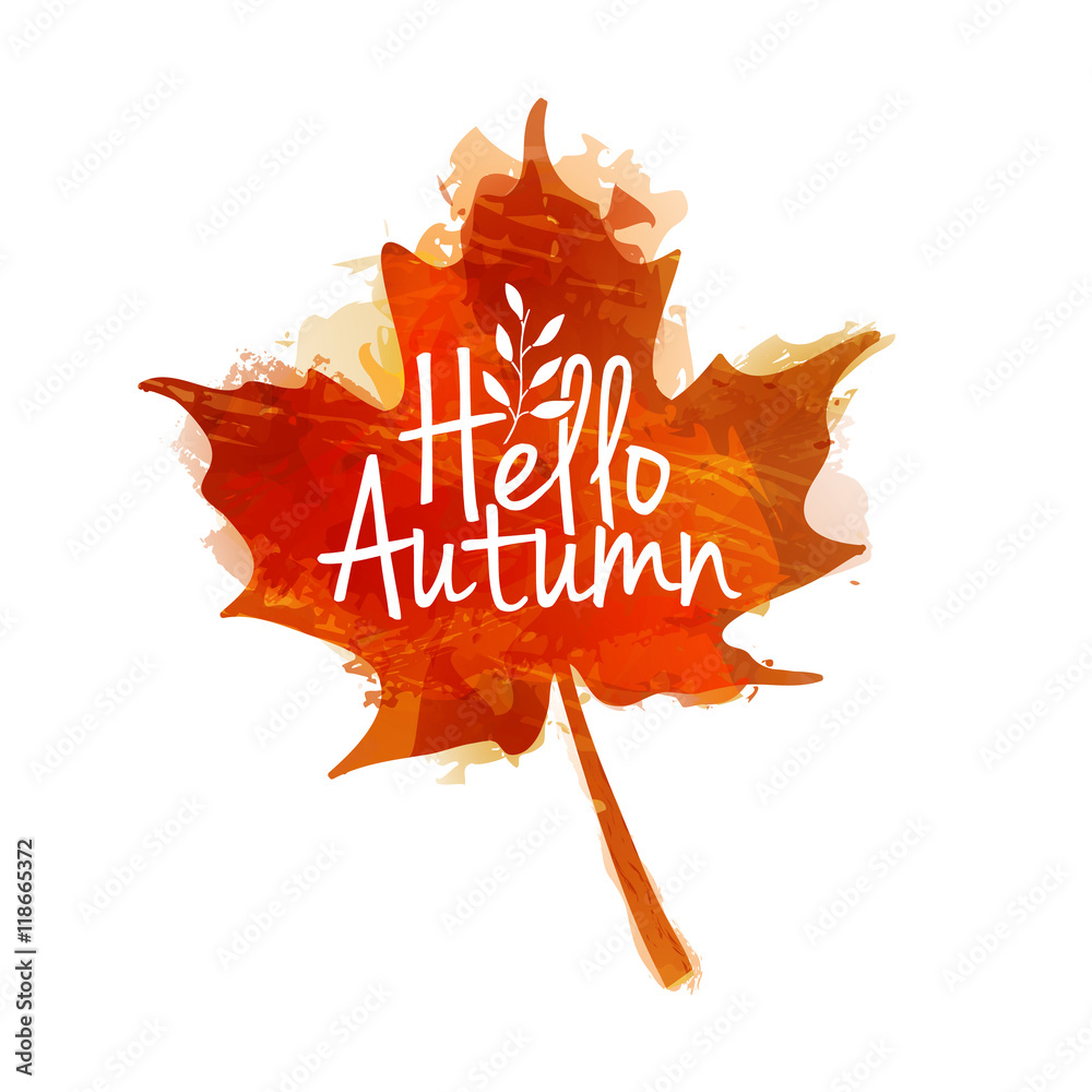 logo design, banner, poster Hello autumn. The decor of the autumn ...