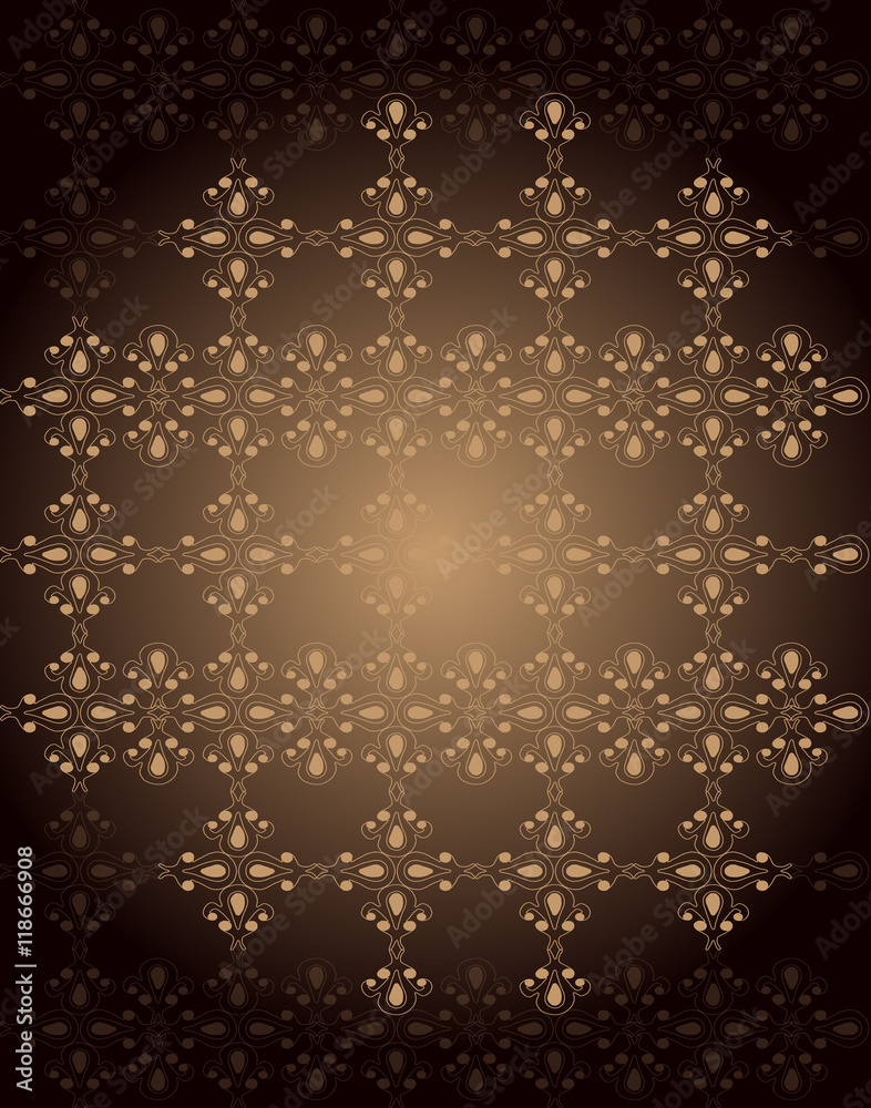 Seamlessly Wallpaper with dark brown color tones. Stock Vector | Adobe ...