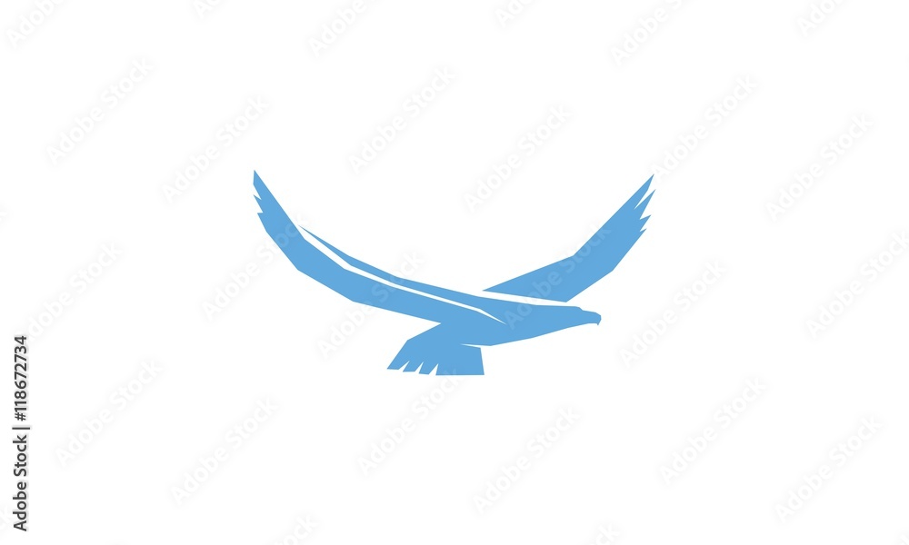 Blue Hawk Logo Stock Vector | Adobe Stock