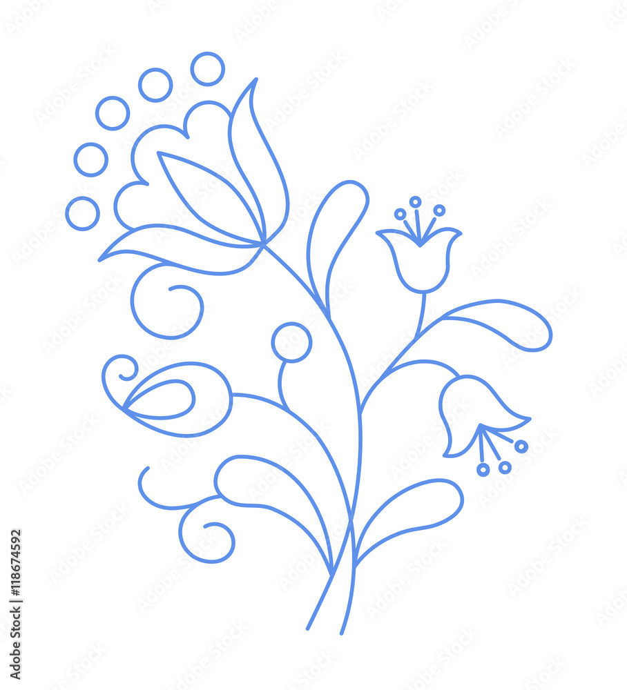 Traditional kashubian folk pattern Stock Vector | Adobe Stock