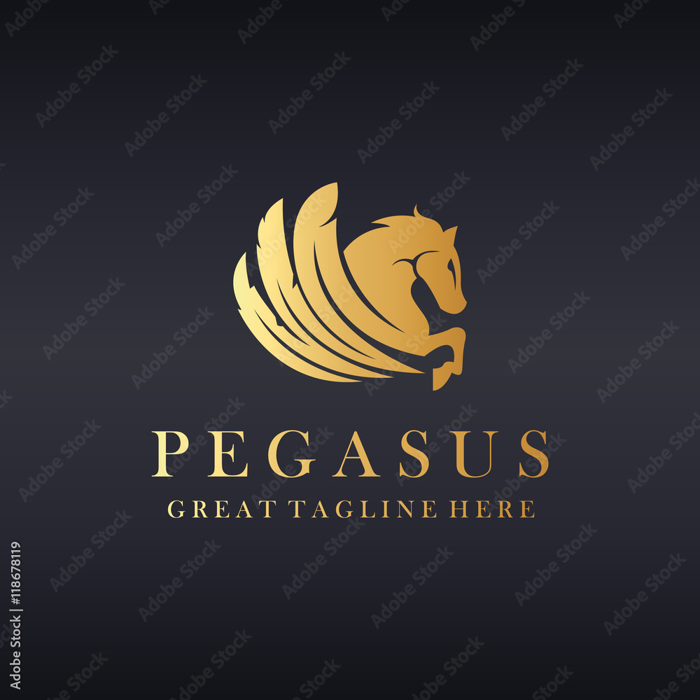 Pegasus logo. Stock Vector | Adobe Stock
