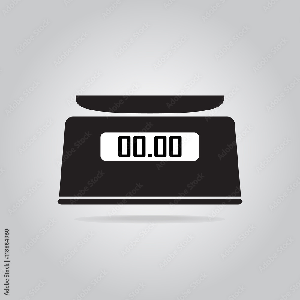 Digital scale icon, symbol illustration Stock Vector | Adobe Stock